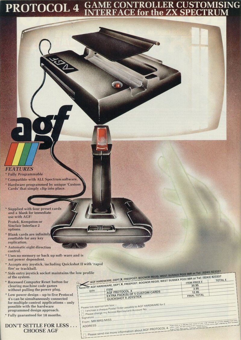 AGF Protocol 4 Programmable Joystick Interface